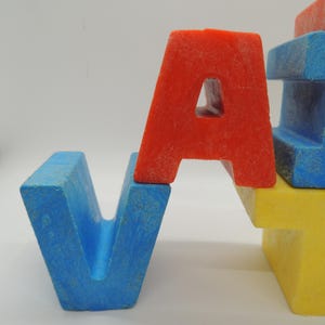 Vintage Mattel Tuff Stuff Block Letters, 1971 Mattel Inc. USA, Red Blue ...