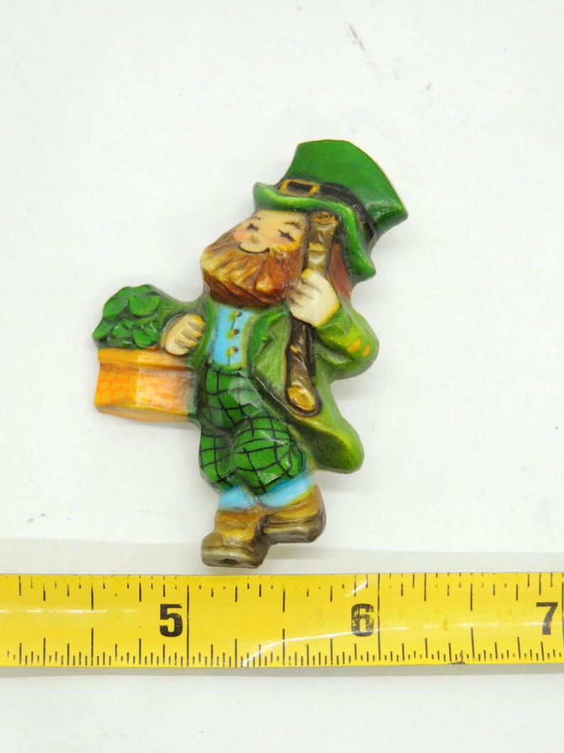 Vintage Hallmark St. Patrick's Day Leprechaun Pin, Holding a Shillelagh ...