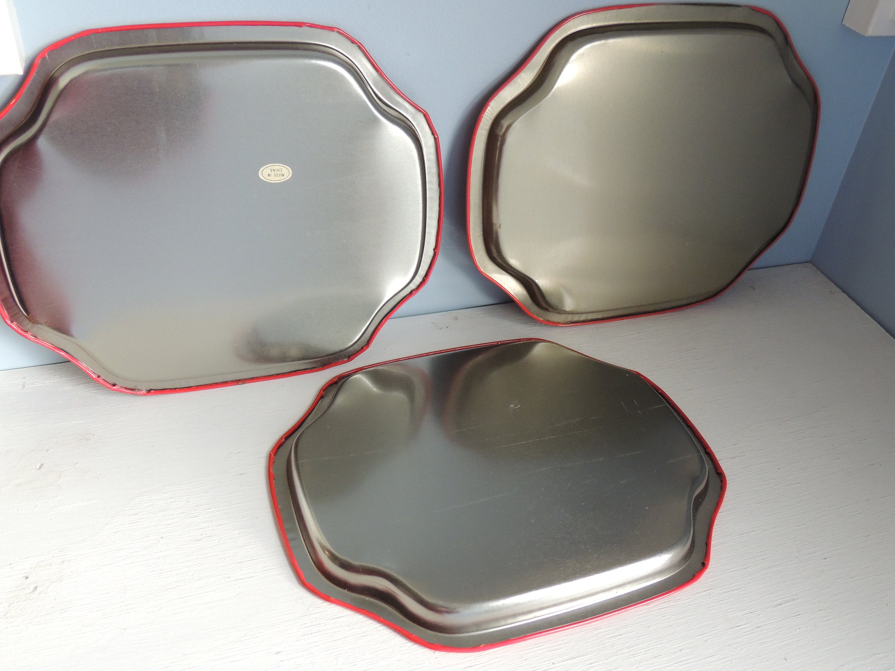 Vintage Christmas Tin Trays Snack Size Christmas Trays - Etsy