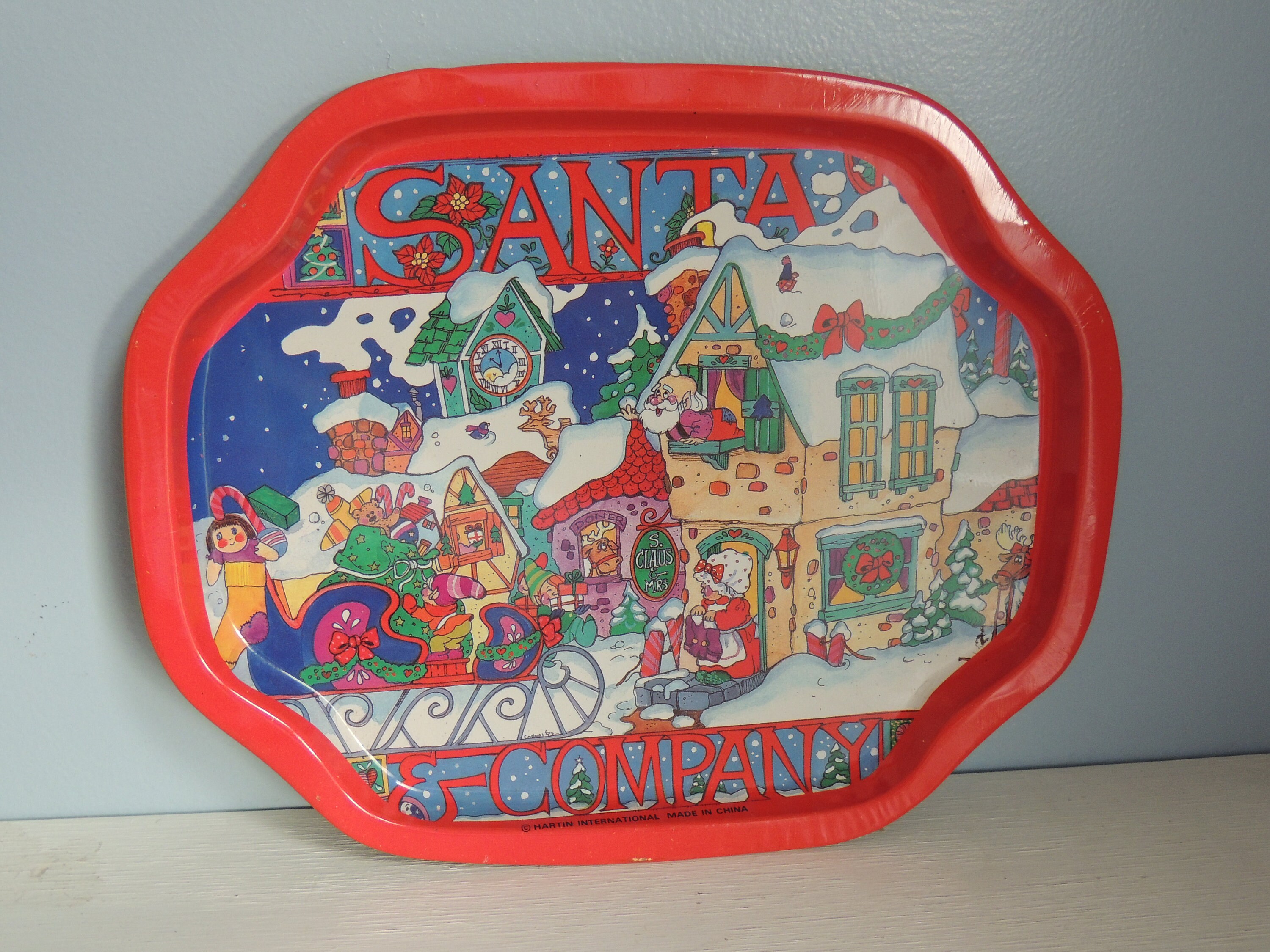 Vintage Christmas Tin Trays Snack Size Christmas Trays - Etsy