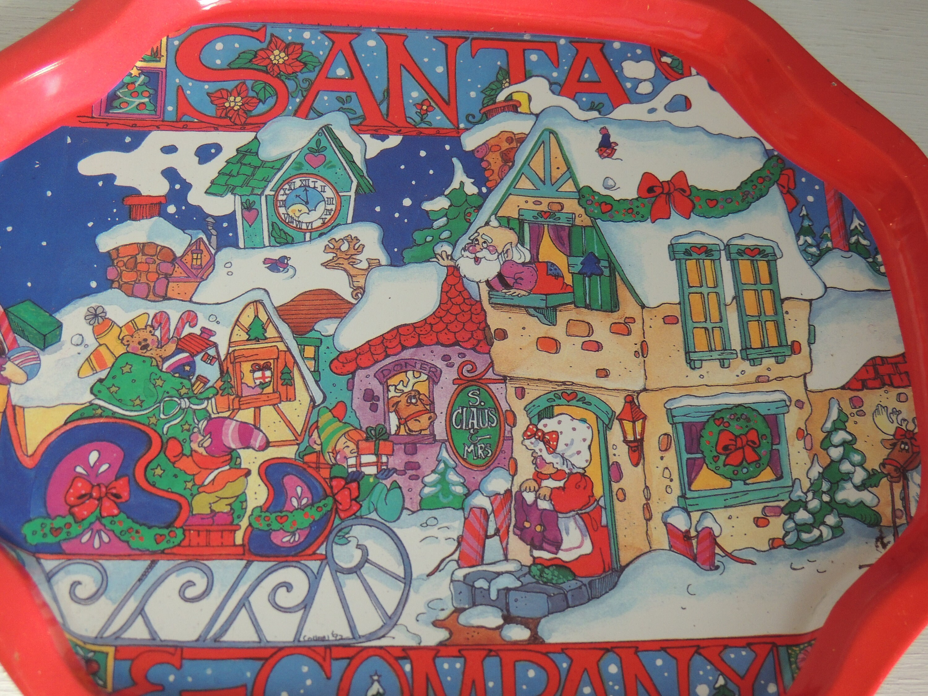 Vintage Christmas Tin Trays Snack Size Christmas Trays - Etsy
