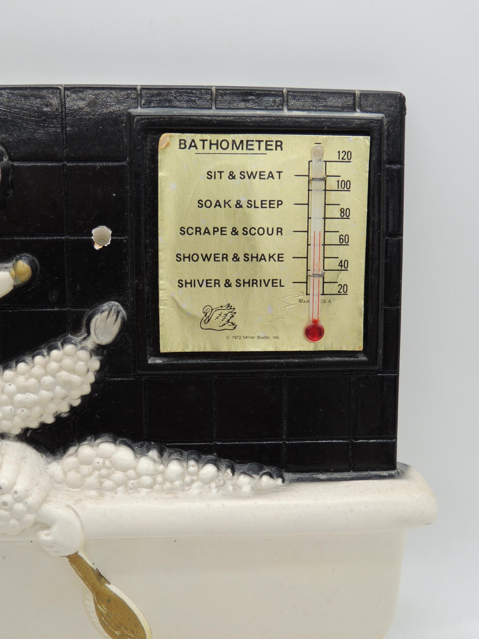 Vintage 1973 Miller Studio Poodle Bathometer, Chalkware Poodle in the ...