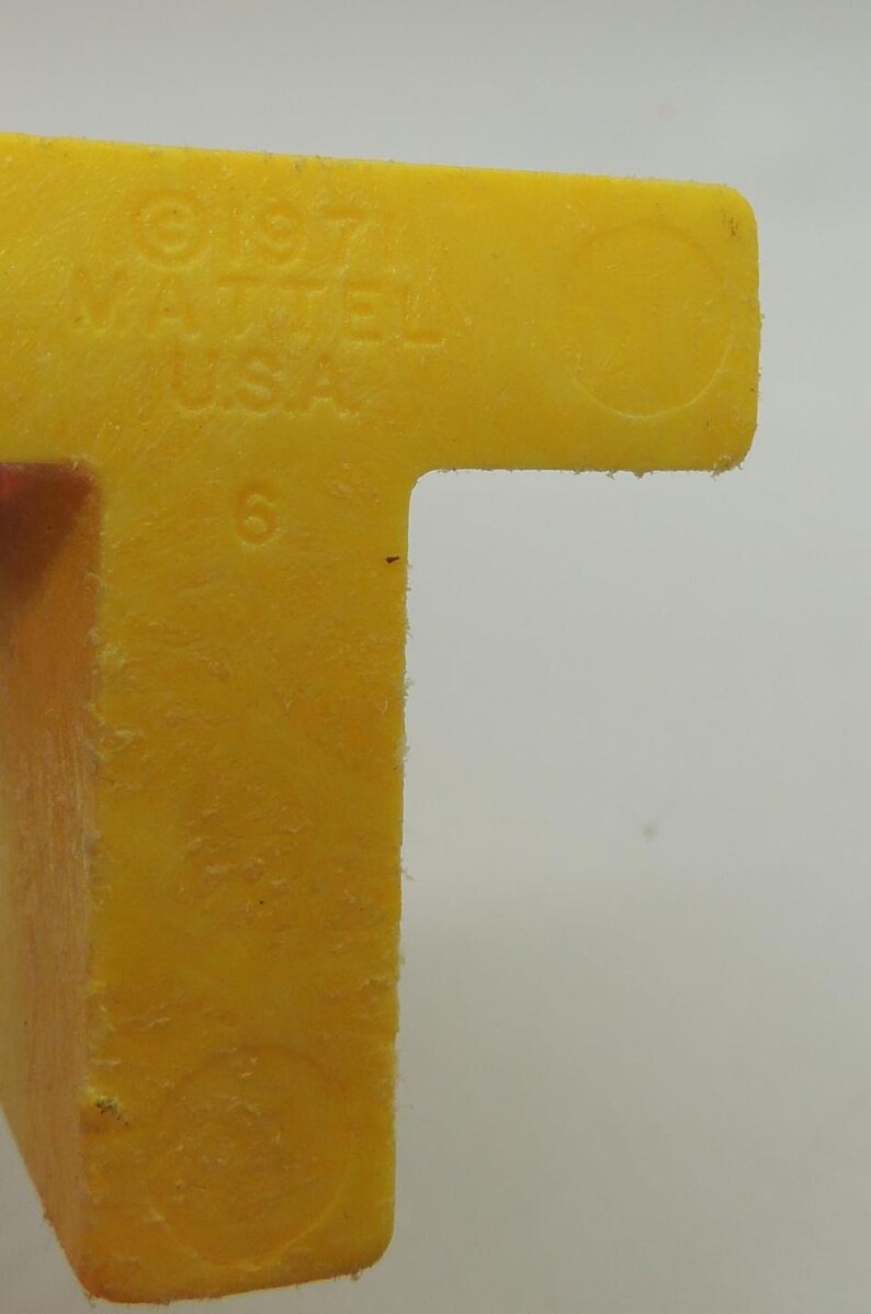 Vintage Mattel Tuff Stuff Block Letters, 1971 Mattel Inc. USA, Red Blue ...