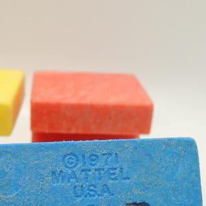 Vintage Mattel Tuff Stuff Block Letters, 1971 Mattel Inc. USA, Red Blue ...