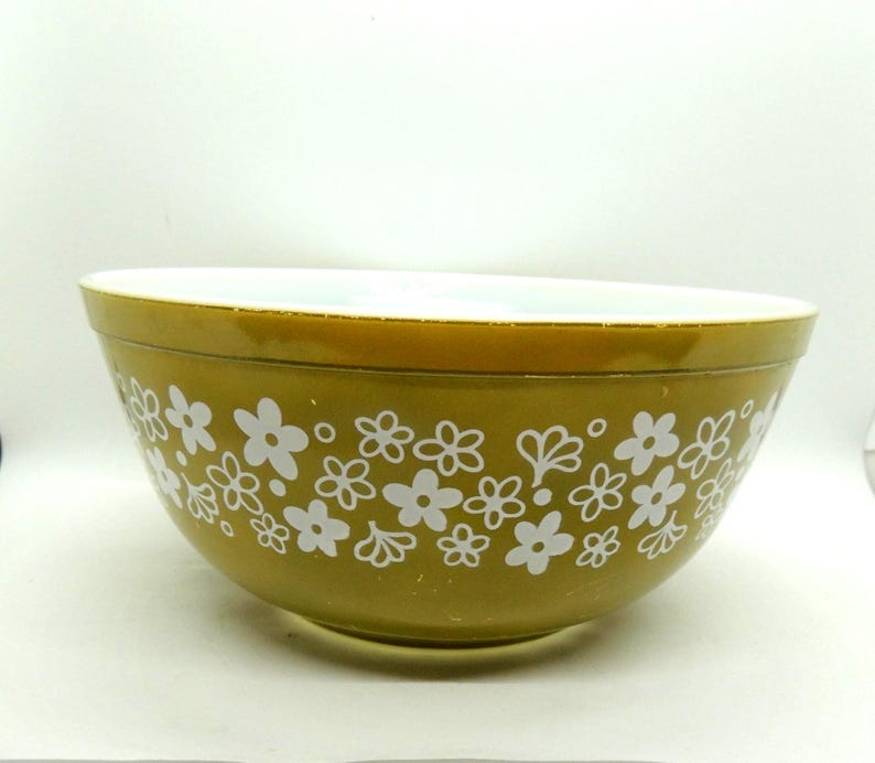 Vintage Pyrex Crazy Daisy Mixing Bowl 403 2.5L, Spring Blossom Mixing ...