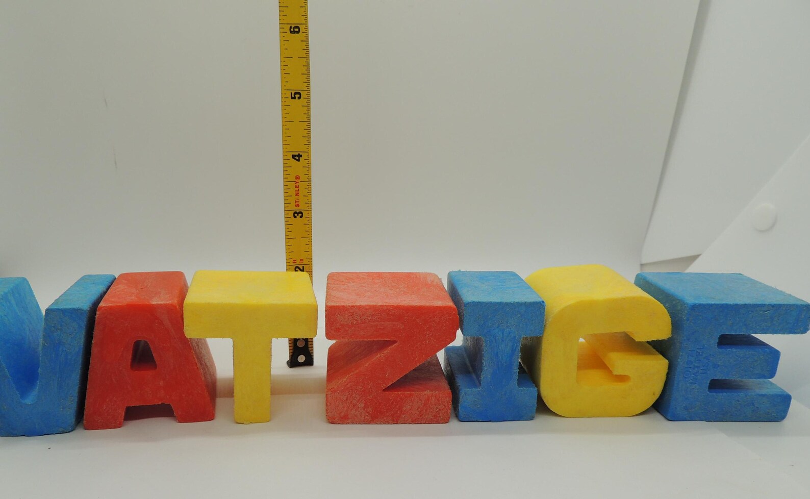 Vintage Mattel Tuff Stuff Block Letters, 1971 Mattel Inc. USA, Red Blue ...