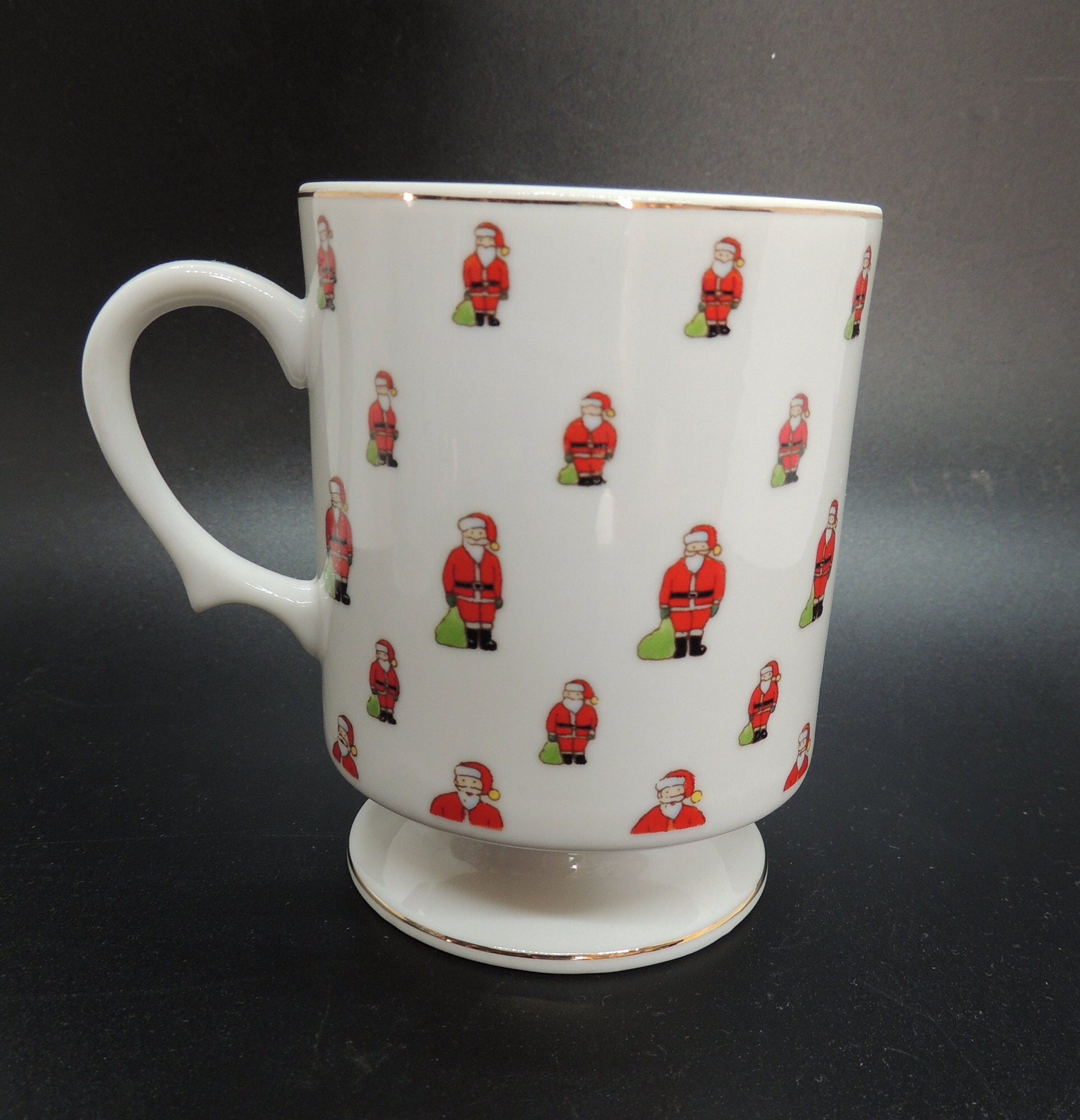 Vintage Lefton China Hand Painted Santa With Reindeer Mug, 1984 04328 ...