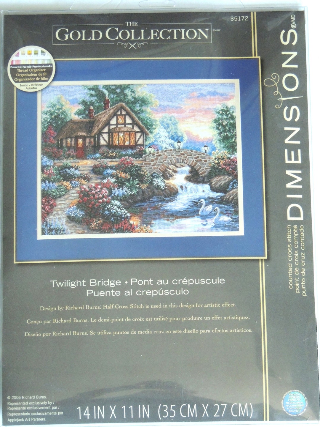 Dimensions Gold Collection Counted Cross Stitch Kit, Twilight Bridge ...
