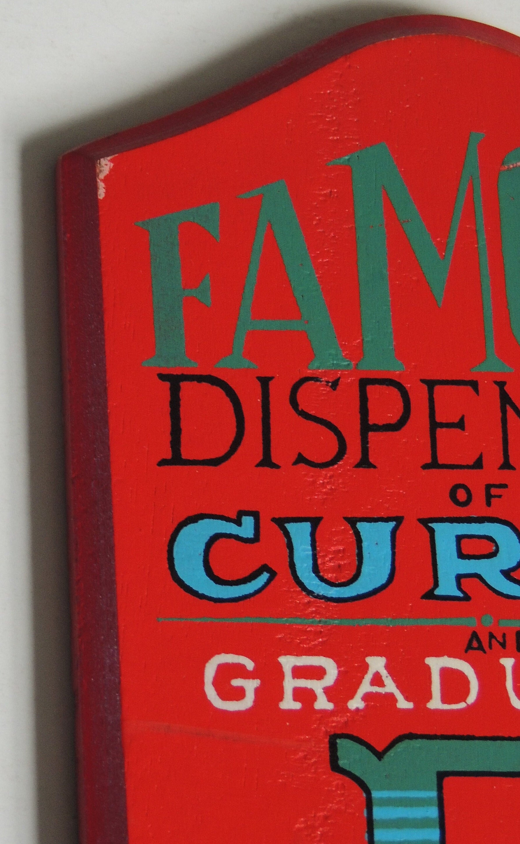 Vintage Wood Doctor Sign Decor, Famous Dispenser of Cures and Graduate ...