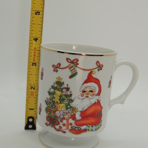 Vintage Lefton China Hand Painted Santa With Tree and Toys Mug, 1984 ...