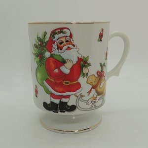 Vintage Lefton China Hand Painted Santa With Reindeer Mug, 1984 #04328 ...