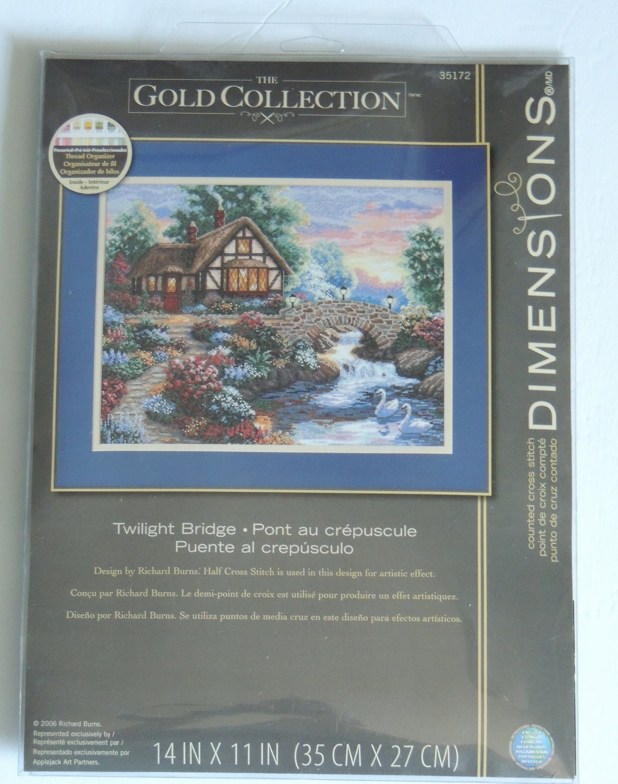 Dimensions Gold Collection Counted Cross Stitch Kit, Twilight Bridge ...