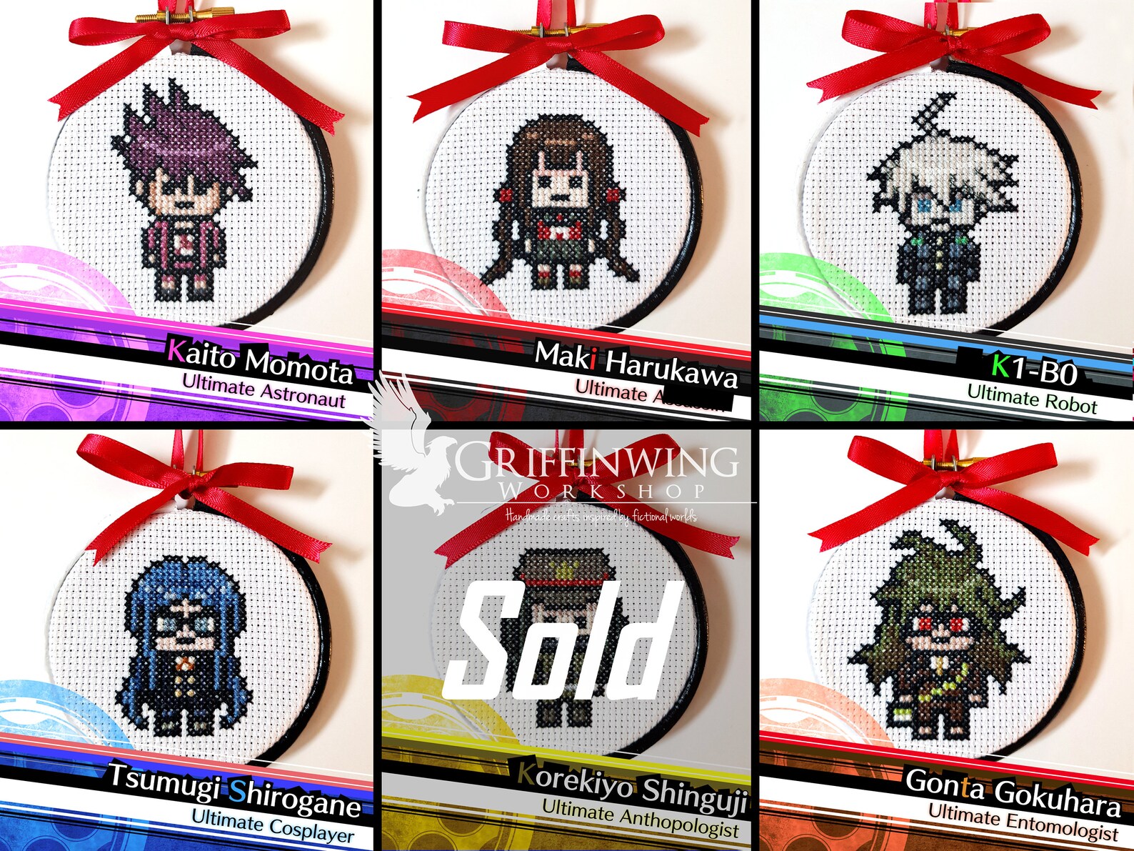 Danganronpa V3 3 Cross-stitch Sprite Decorations | Etsy