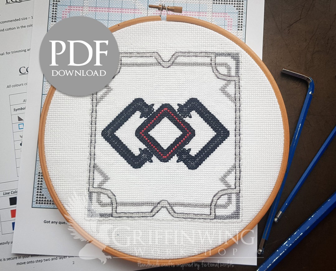 Garlean Flag Cross Stitch Pattern PDF Download - Etsy