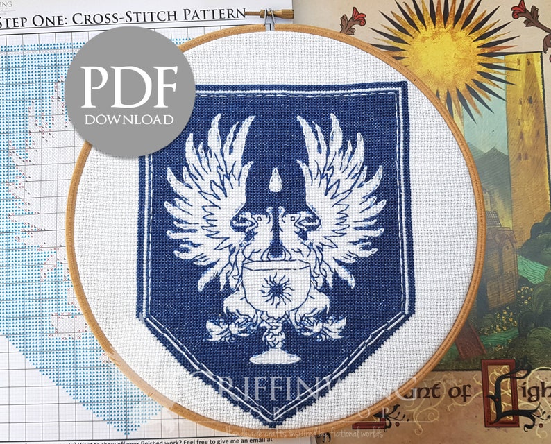 Grey Warden Emblem Cross Stitch Pattern PDF Download - Etsy