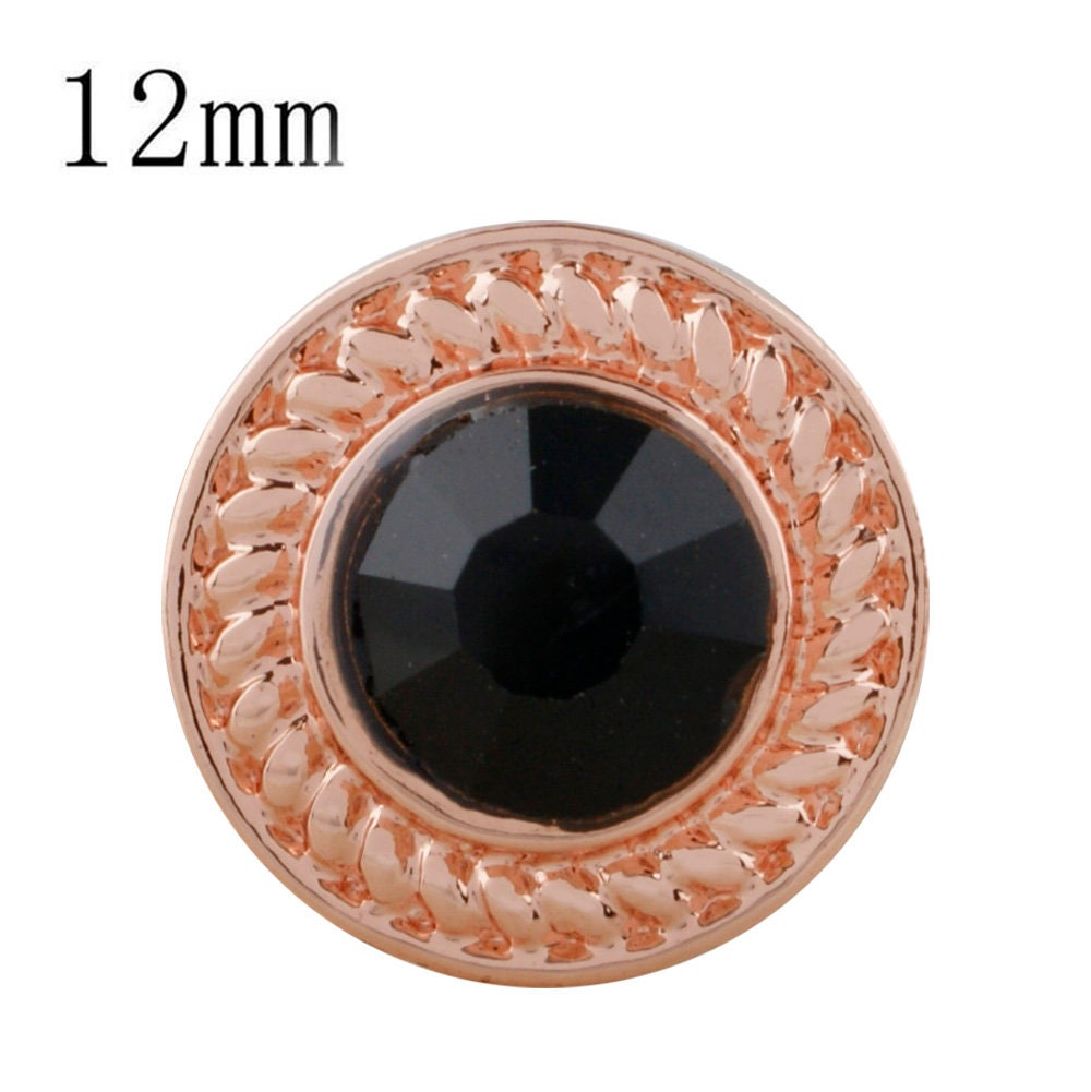 12mm Rose Gold Birthstone Mini Snap Buttons - Etsy 日本