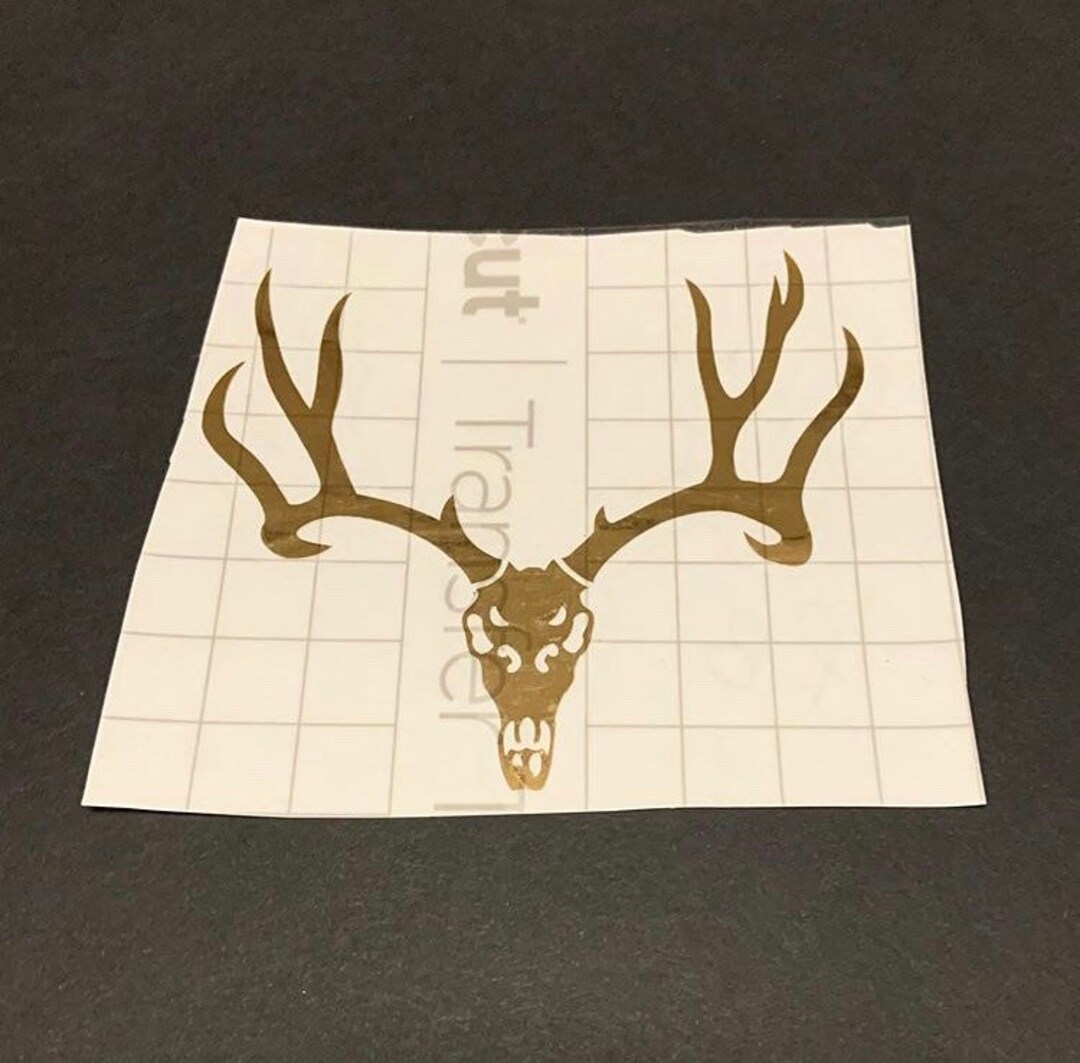 Gold Deer Skull Decal - Etsy