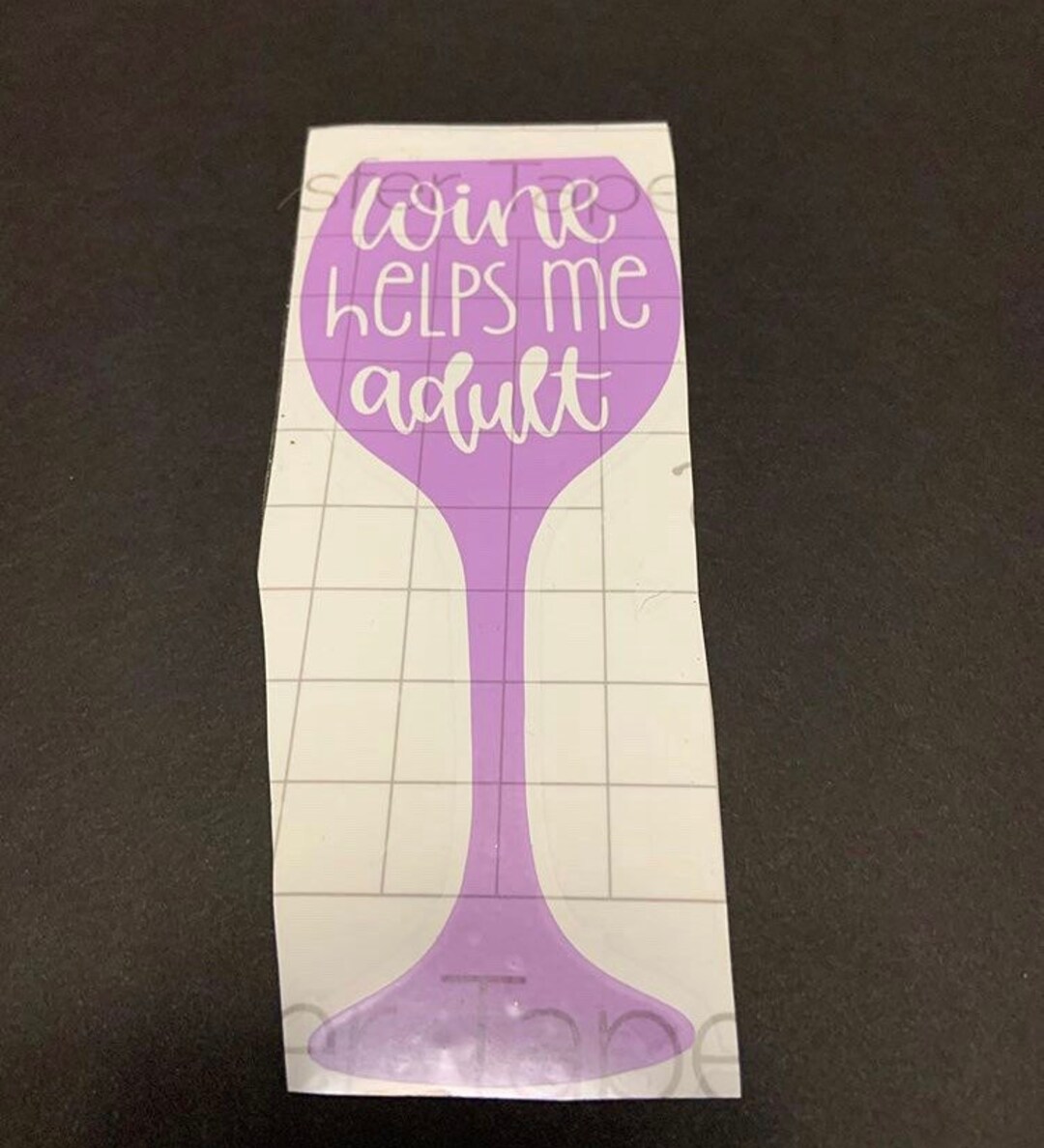 Wine Helps Me Adult Vinyl Decal - Etsy