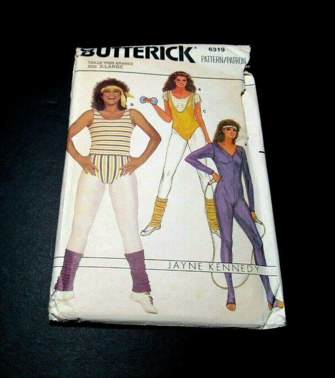 VTG Sewing Pattern Butterick 6319 Iconic 1980s Jazzercize Leotard Body ...