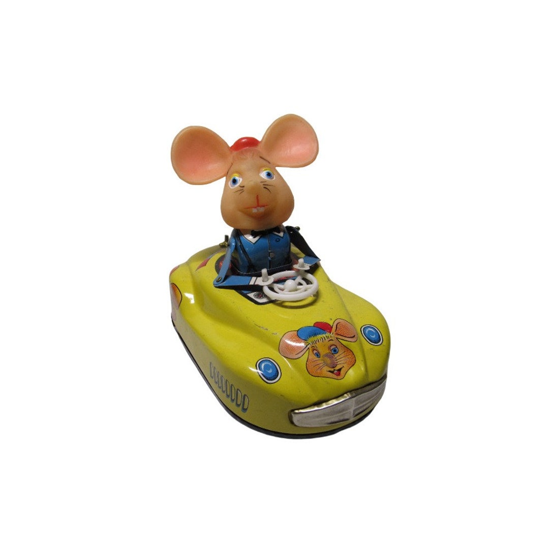 Vtg Rare Topo Gigio Wind up Bumper Car Little Italian Mouse Made in ...