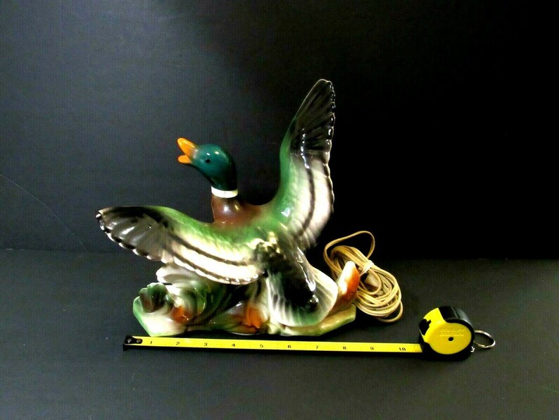 Vtg Mallard Duck Ceramic Lamp Ambience Night Light 1959 Lane Ca Pottery ...