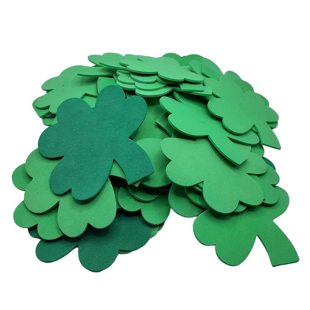 54 Foam Irish Shamrocks for Crafting and Classroom Games for St ...
