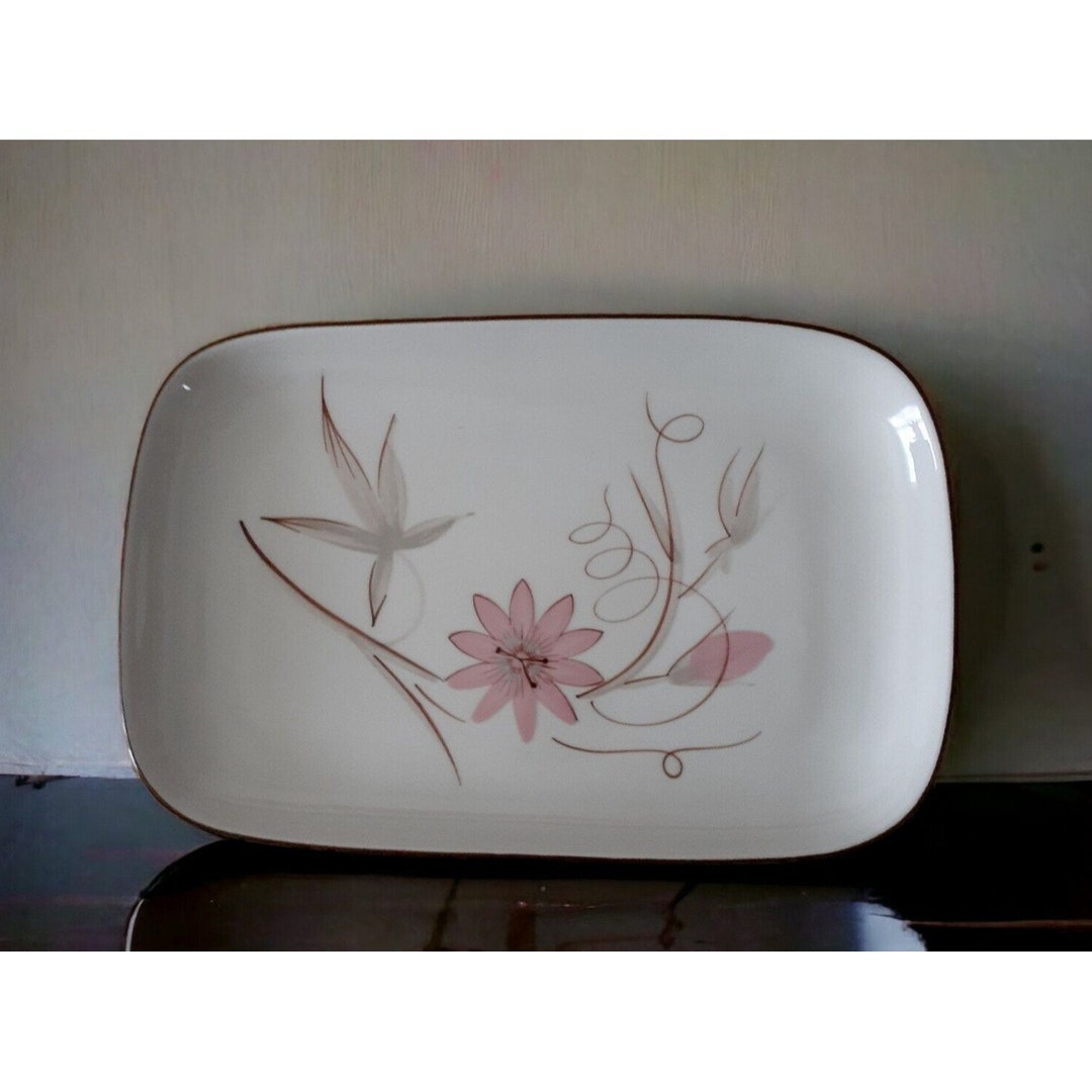 Winfield Pottery California Passion Flower Pattern Serving Platter Tray ...