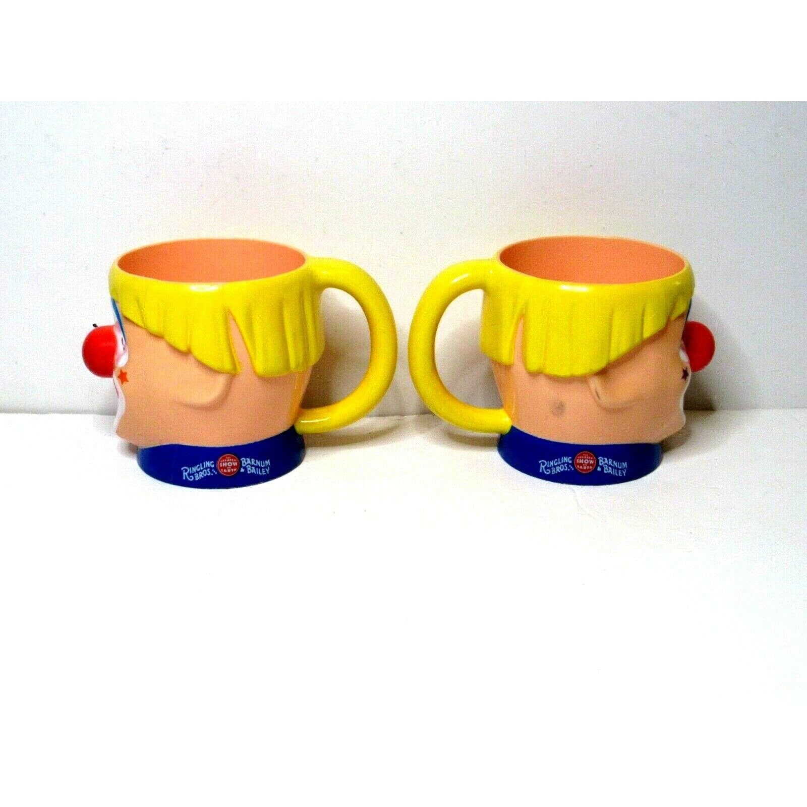 Circus Souvenir Ringling Bros Barnum and Baily Plastic Clown Cups NOS ...