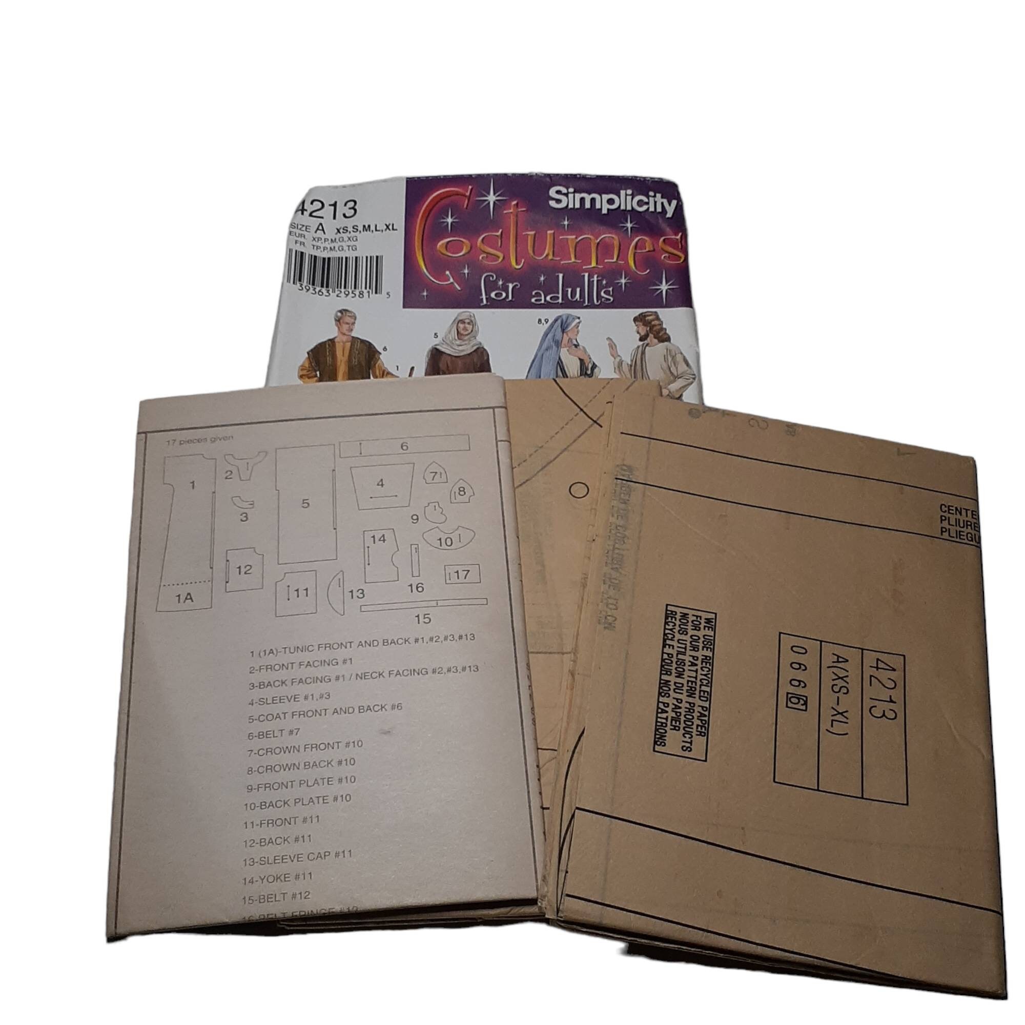 Simplicity 4213 Costume Pattern Easter Shepherd Armor Helmet Toga LARP ...