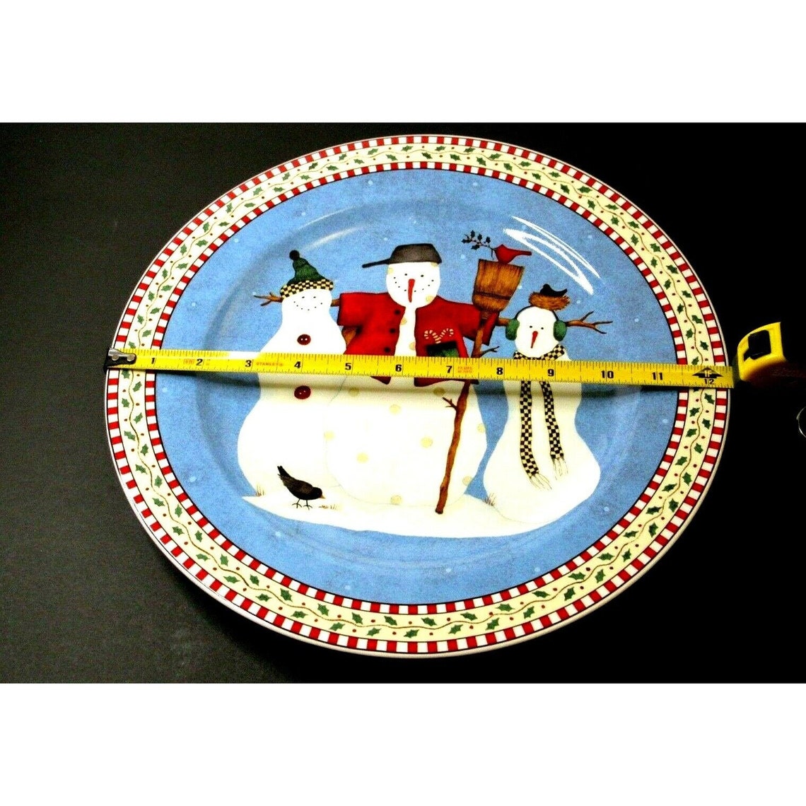 VTG Debbie Mumm Sakura Serving Platter Snowman Large 12.5” - Etsy