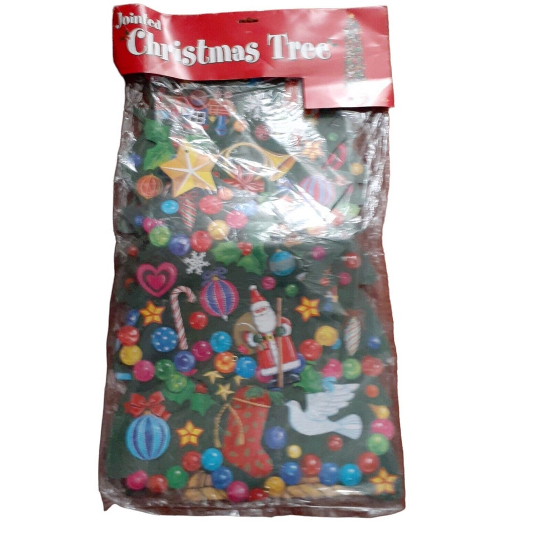 VTG Beistle Giant Jointed Christmas Tree With Vintage Toy Graphics 1995 ...