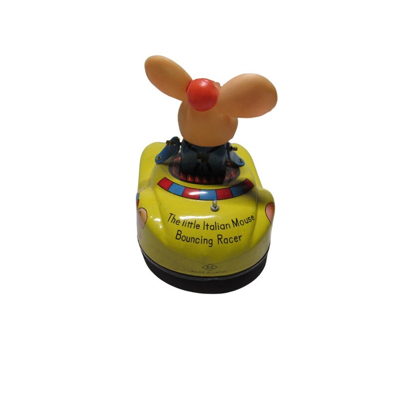 Vtg Rare Topo Gigio Wind up Bumper Car Little Italian Mouse Made in ...