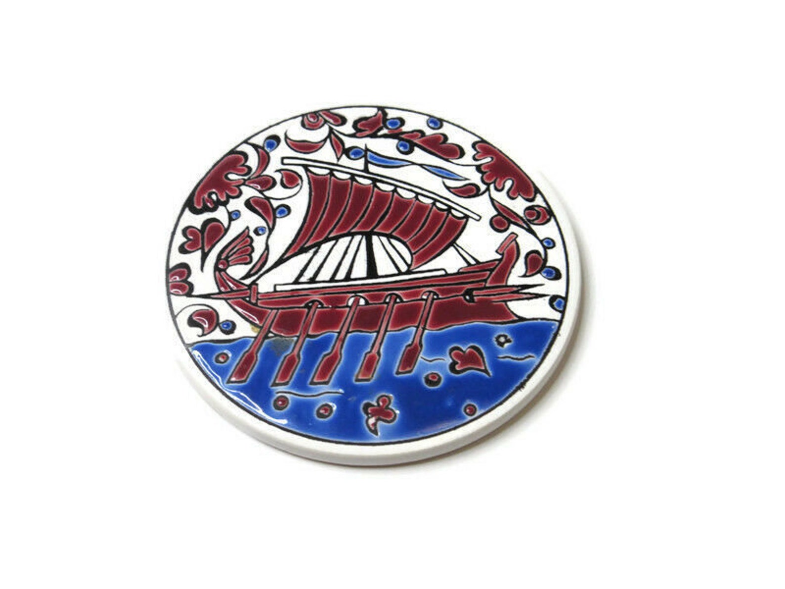 Greek Tile Coasters Souvenir Greece Parthenon Greek Ship Lot - Etsy