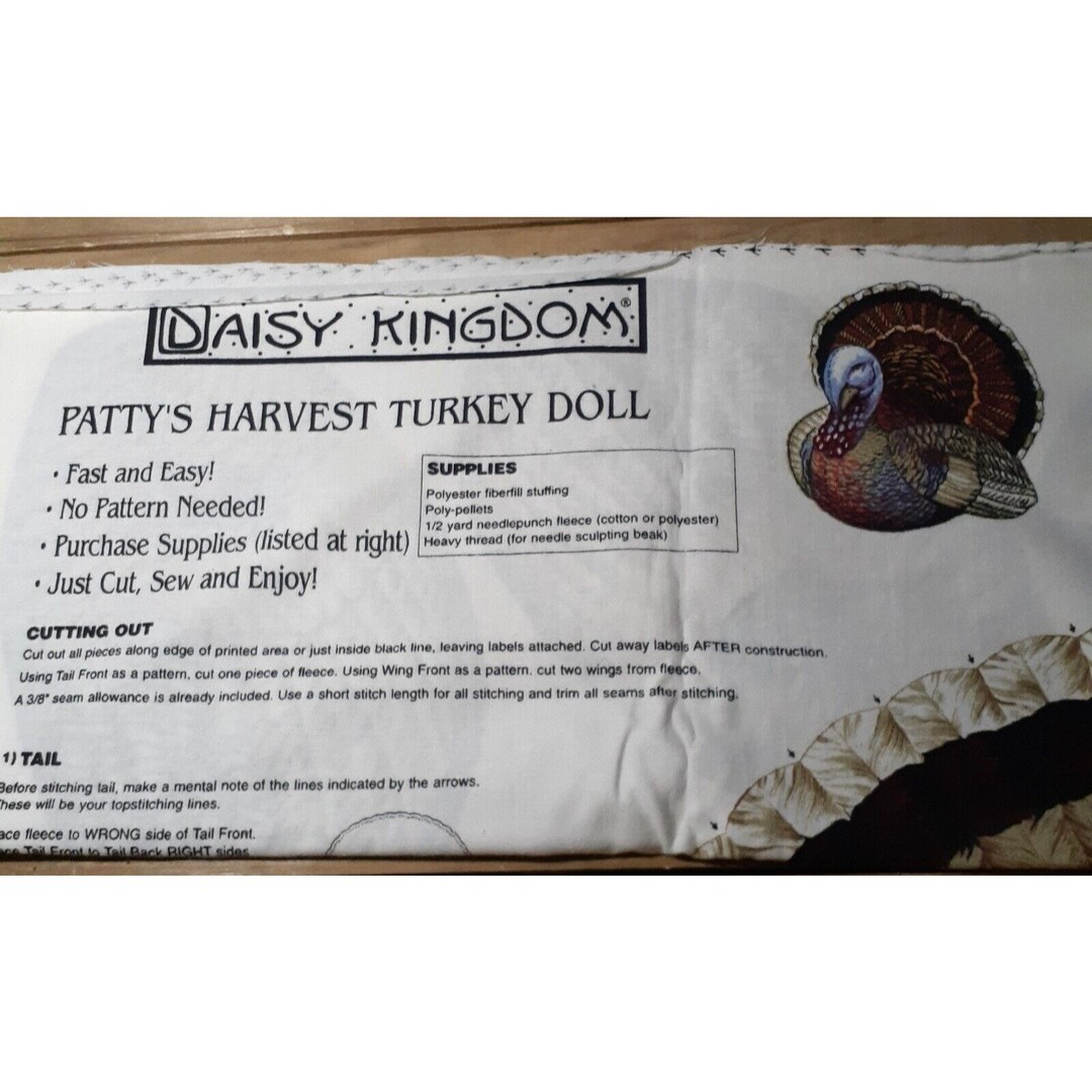 Daisy Kingdom Sewing Fabric Panel Thanksgiving Pattys Harvest Turkey ...