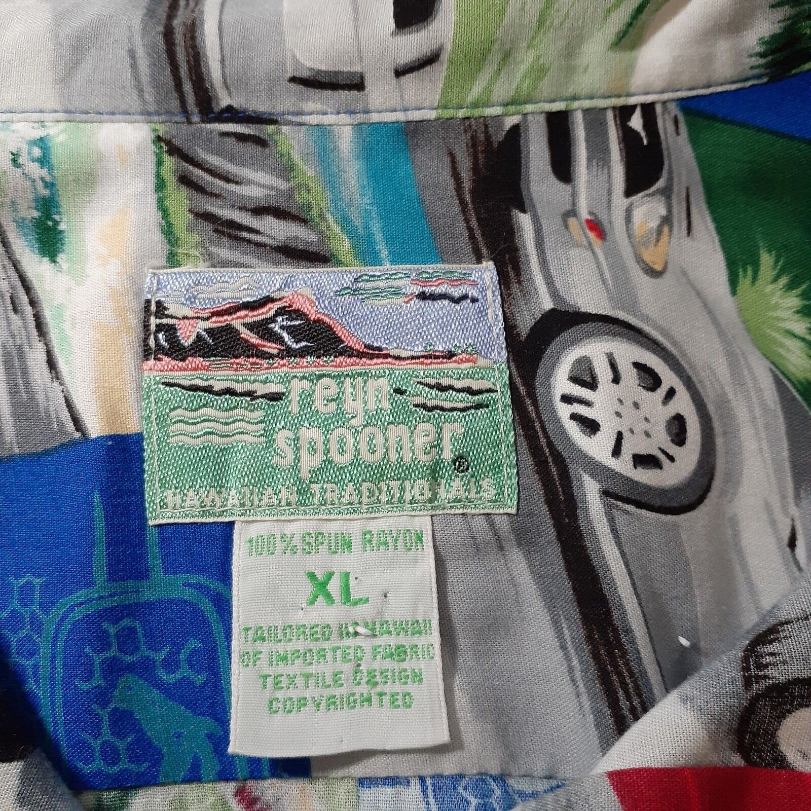 Vtg Reyn Spooner Muscle Cars Mustang Coastal Beach Camp Shirt Friday ...