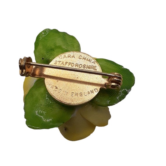 1950s Cara China Staffordshire Flower Pin Brooch Porc… - Gem