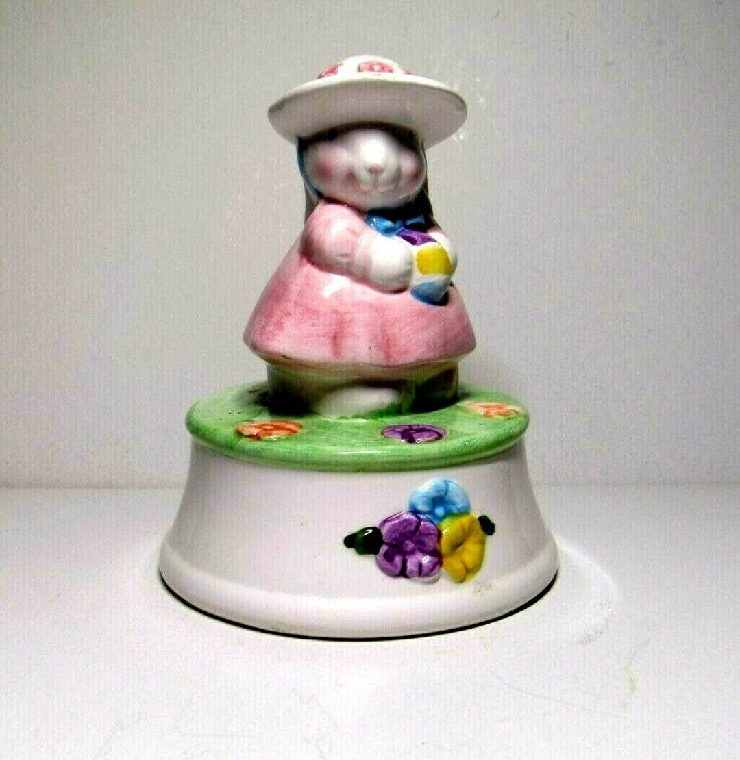 VTG Music Box Easter Bonnet Bunny Rabbit Easter Parade Song Gift - Etsy