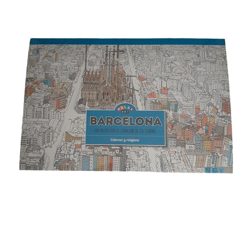 Barcelona Souvenir Adult Coloring Posters A Walk Through the Heart of ...
