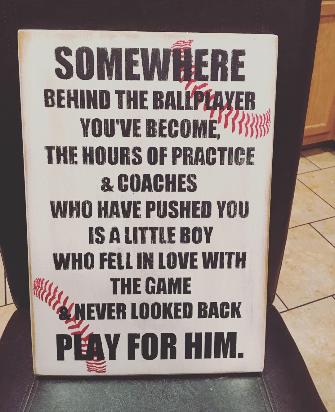 Baseball Player Sign, "play for Him"/baseball Sign/ Team Sign ...