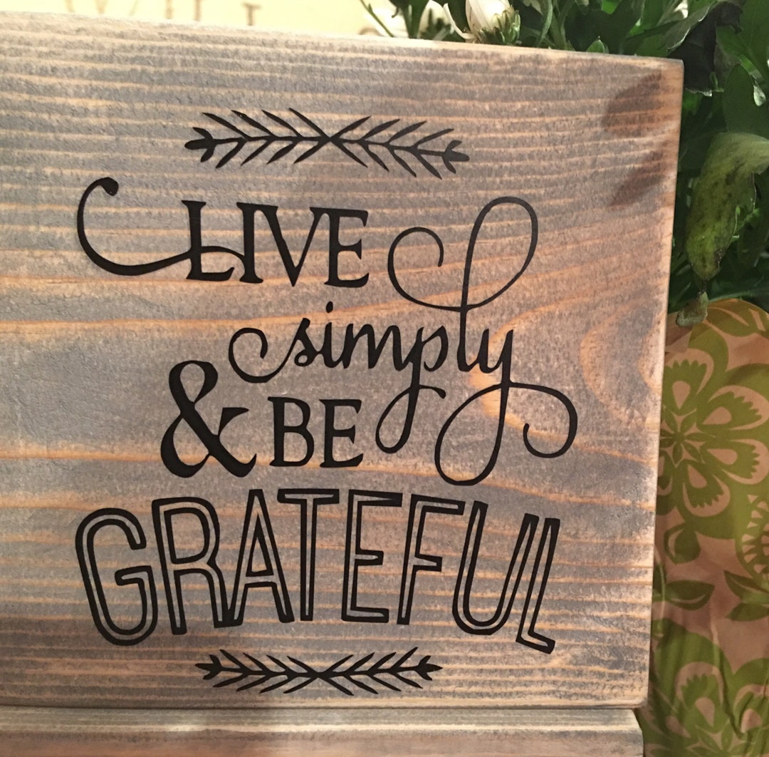 Vive simplemente y sé agradecido - Etsy España