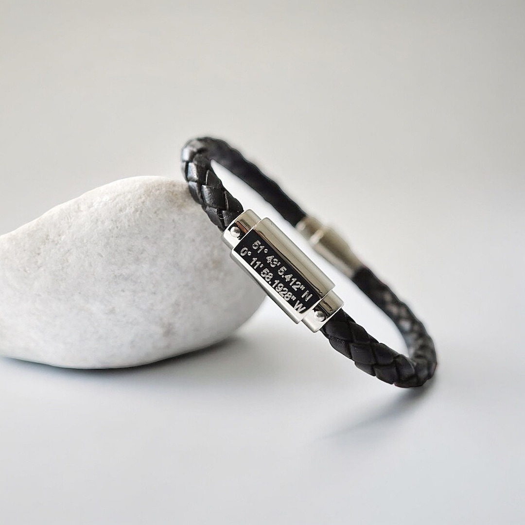 Coordinates Gift - Coordinates Bracelet Men - Etsy