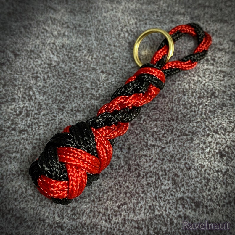 Nautical-inspired Paracord Key Fobs: the Cursed Pirate Black & Red ...