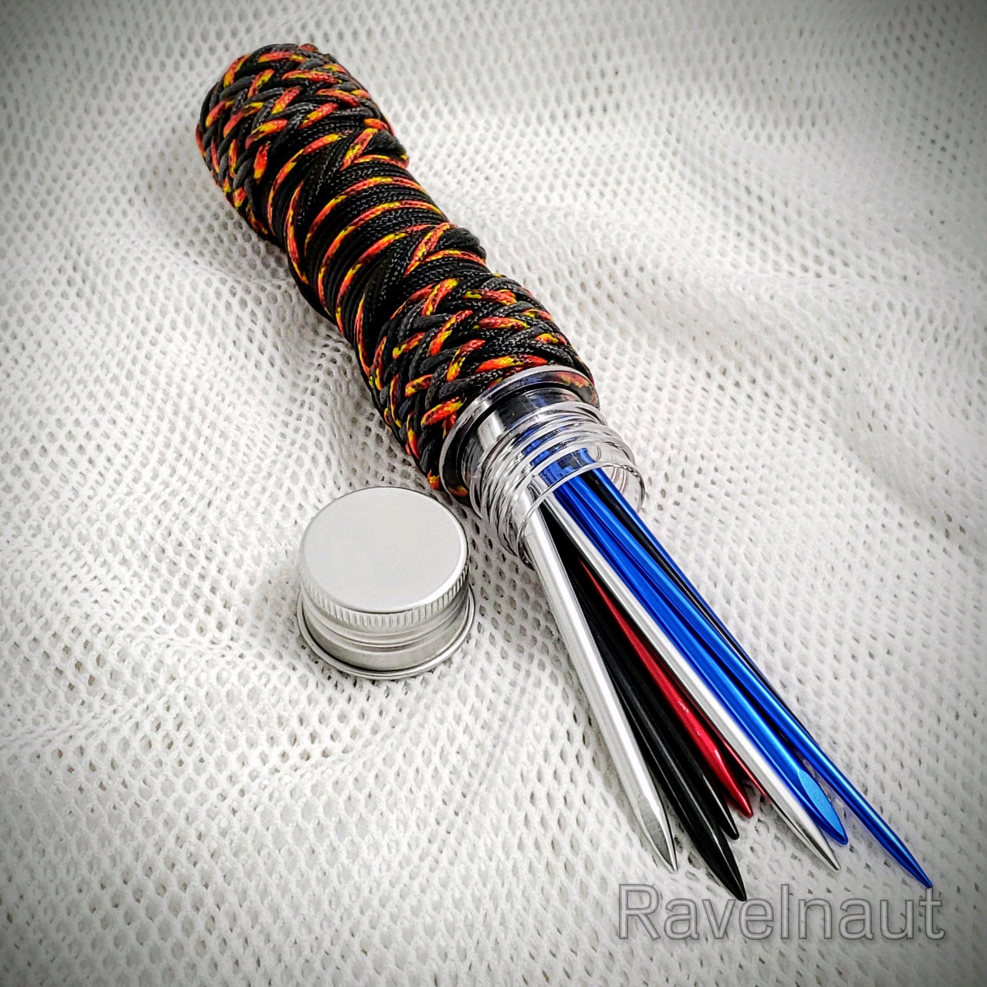 Storage Tube Nautical Knotwork Paracord Theme: brimstone & Fire - Etsy