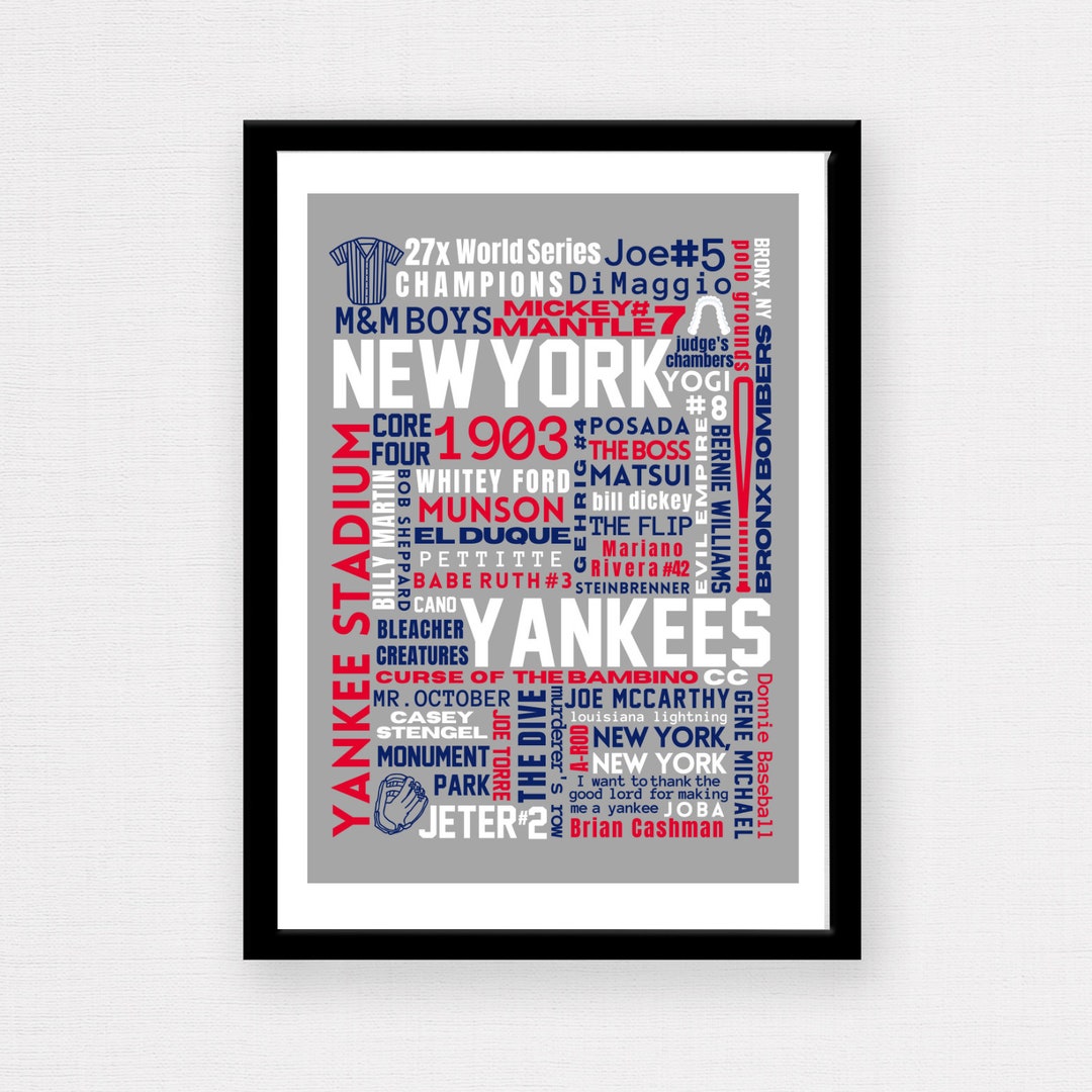 New York Yankees (MLB) Team Collage Print - Etsy