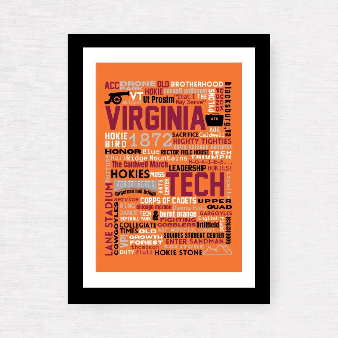 Virginia Tech (ACC) Campus / Buildings / Traditions Collage Print ...
