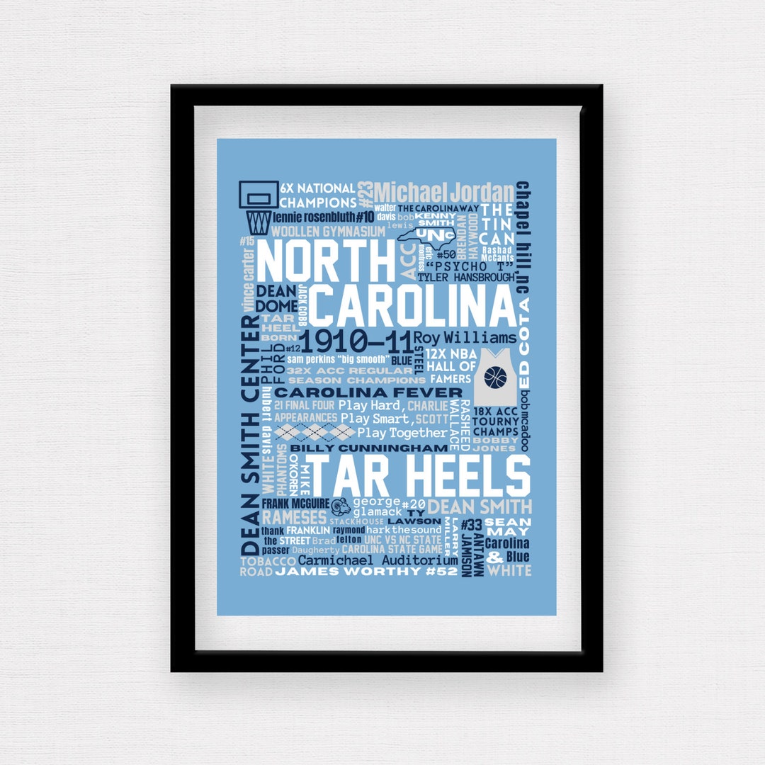 UNC university of North Carolina Men's Basketball ACC Team Collage ...