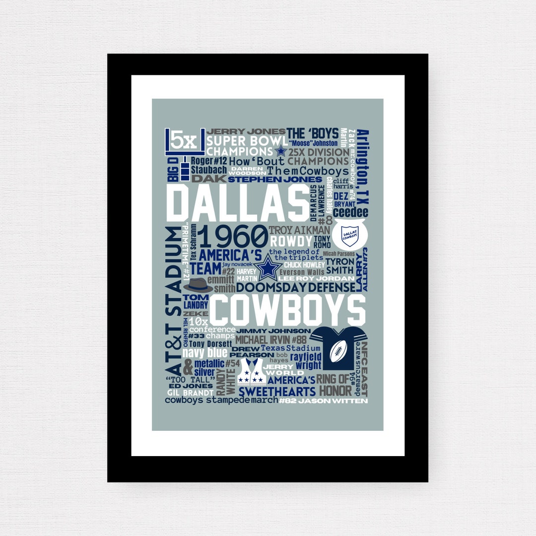 Dallas Cowboys (NFL) Team Collage - America's Team - Etsy