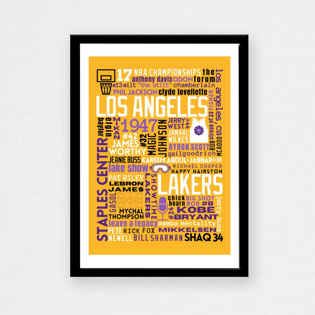 Los Angeles Lakers (NBA) Team Collage Print - Etsy