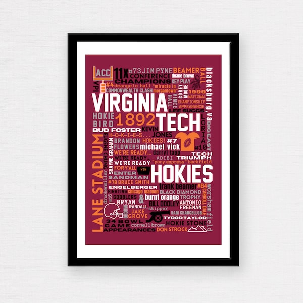 Virginia Tech Hokie - Etsy
