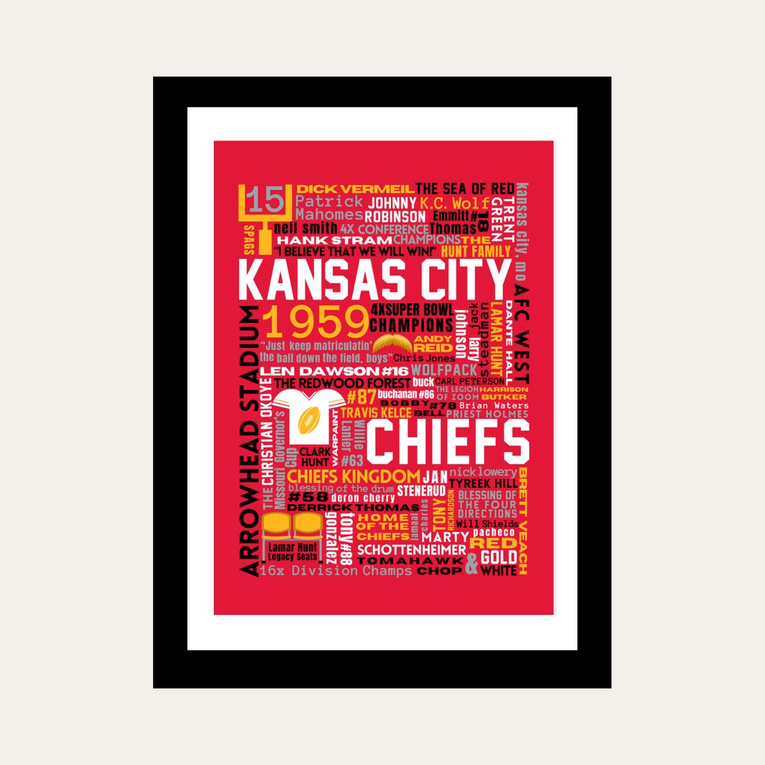 Kansas City Chiefs (NFL) Team Collage - UPDATED SB58 CHAMPIONS - Etsy